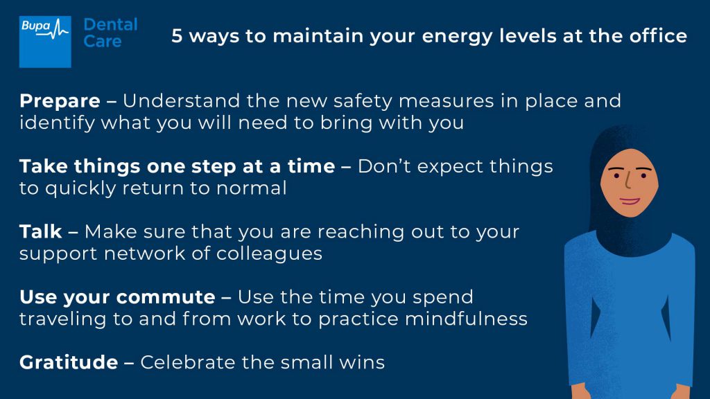 5 ways to maintain energy levels within the workplace · Bupa Dental Careers